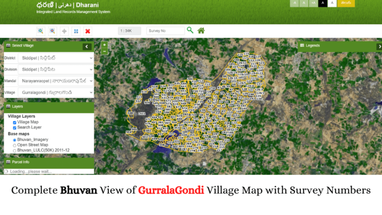 Village Map With Survey Numbers In Telangana (Bhu Bharati Portal)