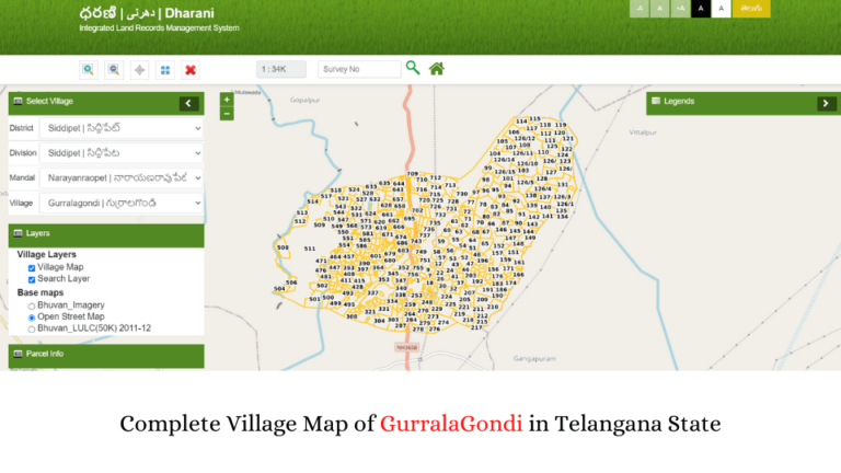 Village Map With Survey Numbers In Telangana (Bhu Bharati Portal)