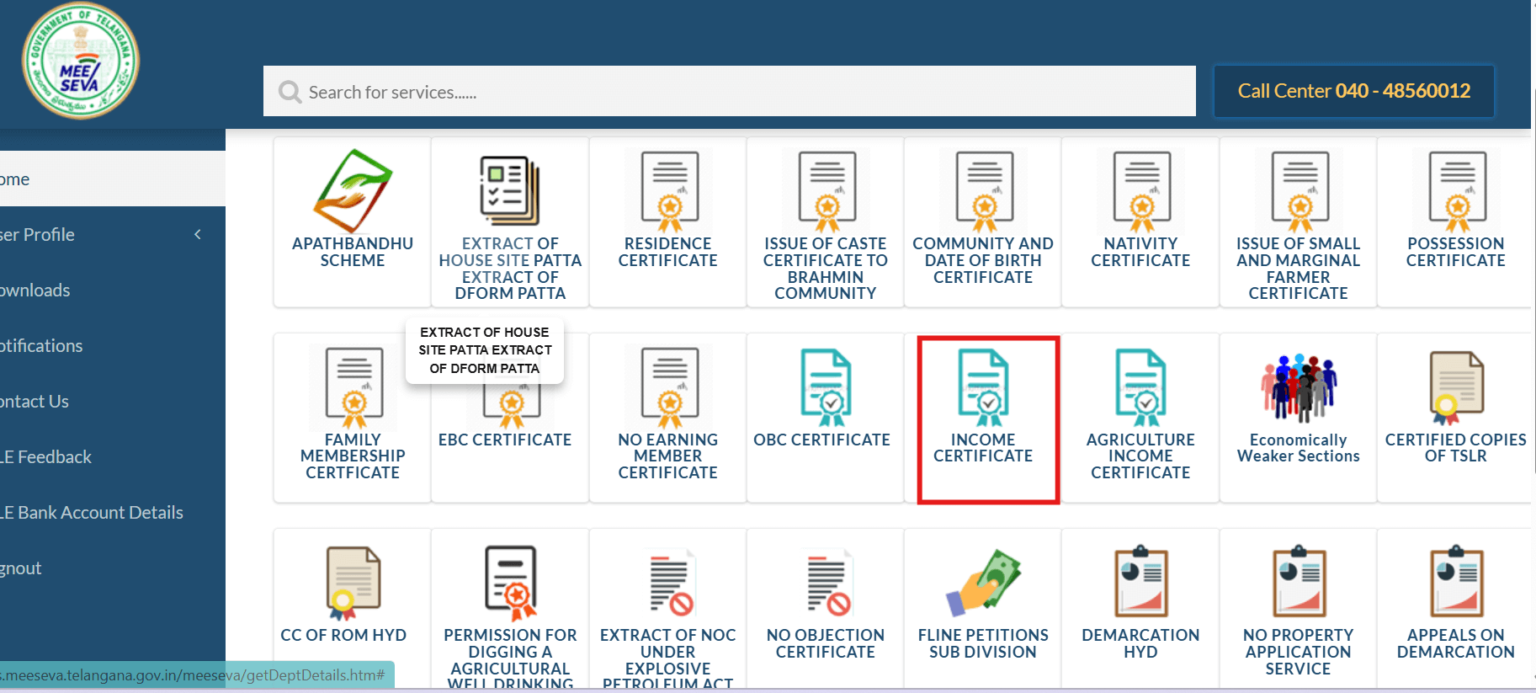 Telangana Income Certificate: How To Apply Online (Meeseva)