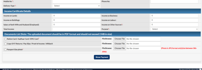 Telangana Income Certificate: How To Apply Online (Meeseva)
