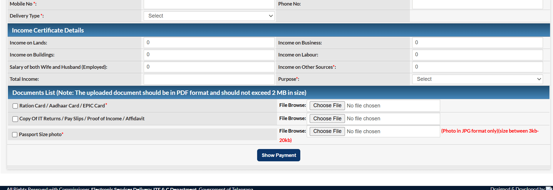 Telangana Income Certificate: How To Apply Online (Meeseva)